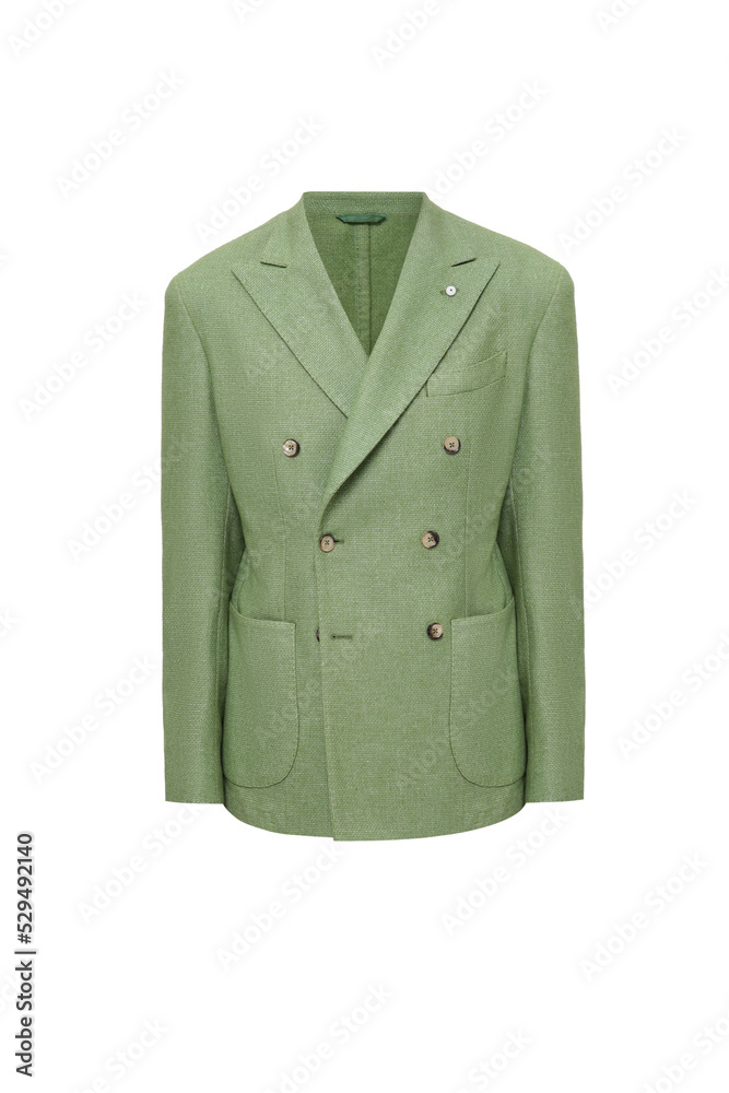 Ghost mannequin. Green khaki men's classic suit jacket without human ...