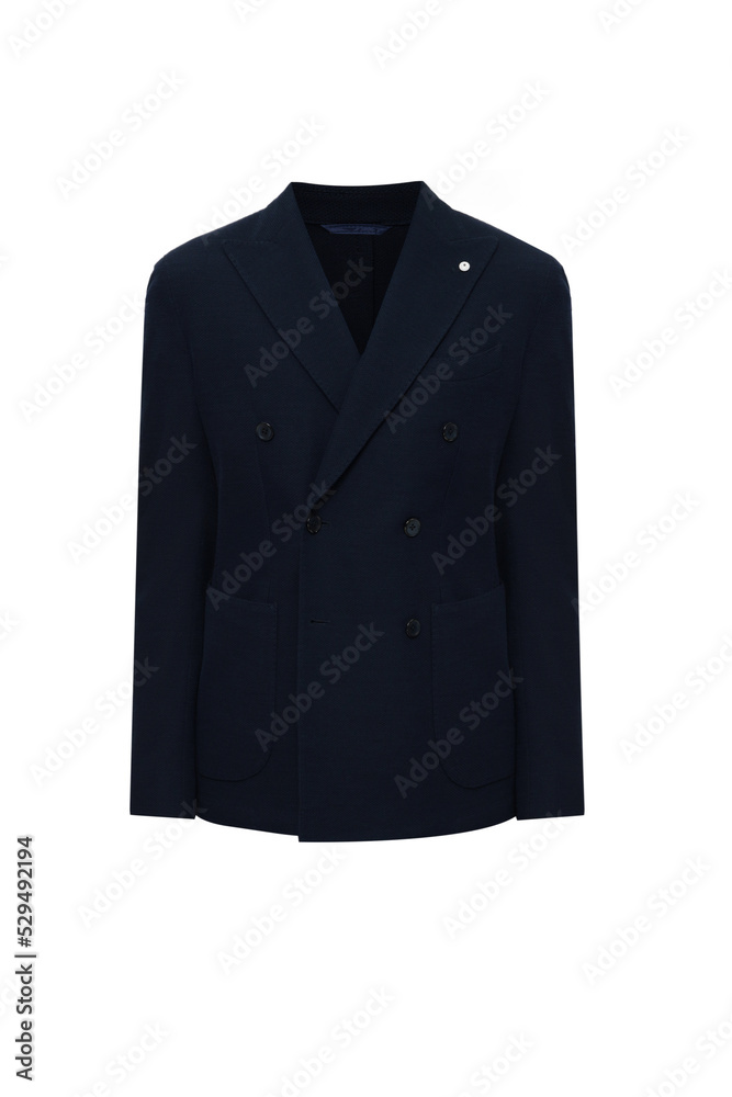 Ghost mannequin. Black men's classic suit jacket without human model ...