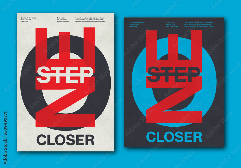Bold Typography Style Poster Design Layout Stock Template | Adobe Stock