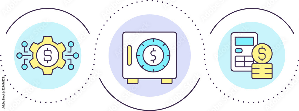 Deposit rate loop concept icon. Money savings bank account. Future ...