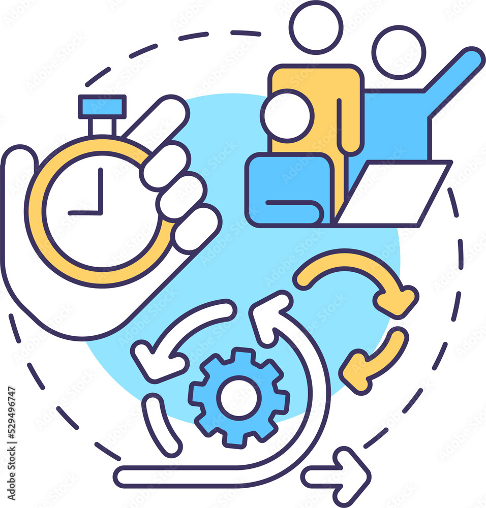Scrum project management concept icon. Choose tasks priority in plan ...