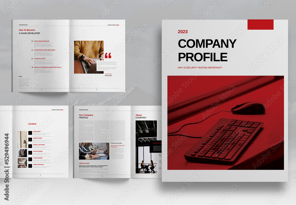 Company Profile Layout Stock Template | Adobe Stock