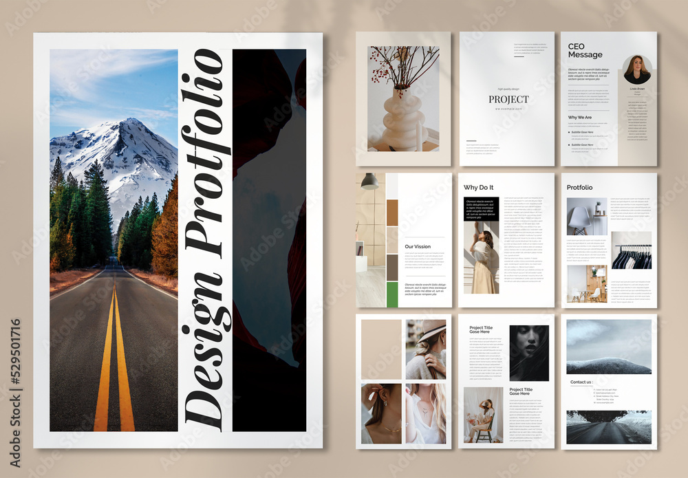 Design Protfolio Layout Stock Template | Adobe Stock