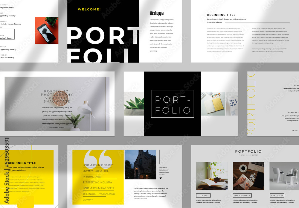 Portfolio Presentation Layout Stock Template | Adobe Stock