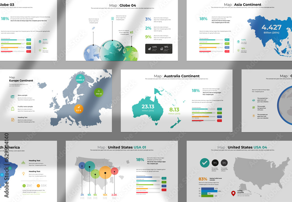 Map Presentation Layout Stock Template | Adobe Stock