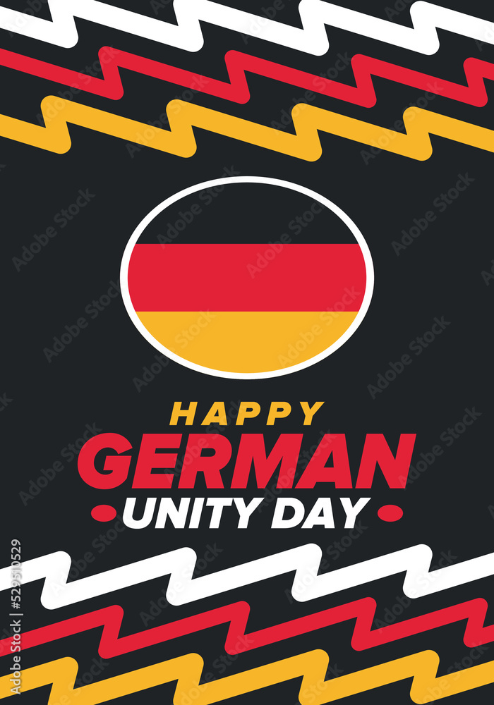 German Unity Day. Celebrated annually on October 3 in Germany. Happy ...