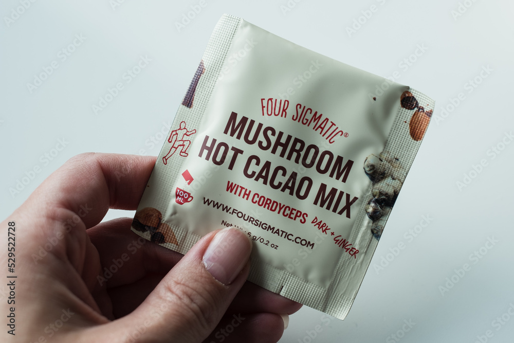 Helsinki Finland September 8 2022 Four Sigmatic Mushroom Cacao Mix