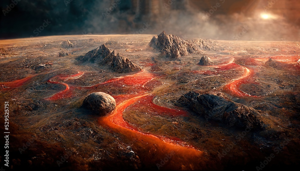 Mars Surface Volcanoes