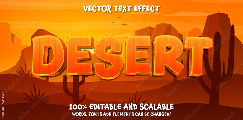 Dessert vector text effect template, editable sand font style ready for ...