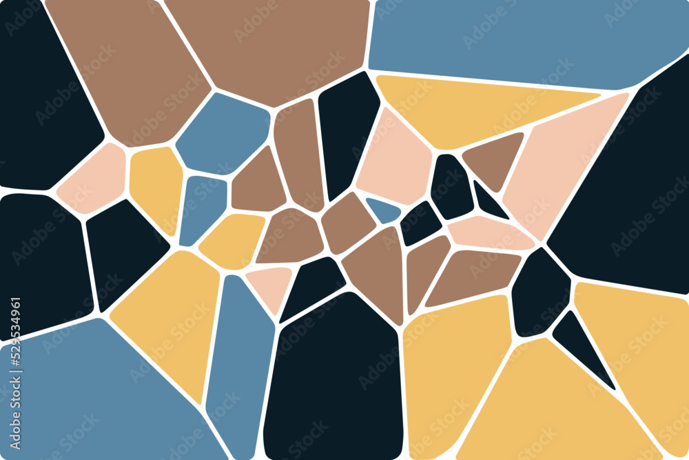 Voronoi colorful diagram geometrical tile texture, background, stone ...