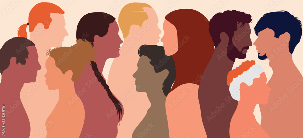 People of diverse and multicultural races and cultures working together ...