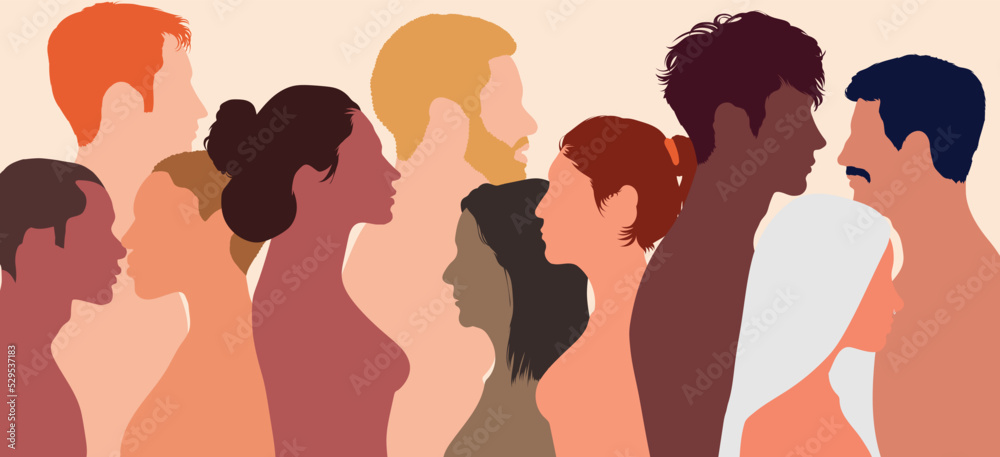 Multiethnic group of coworkers and colleagues. They work together ...