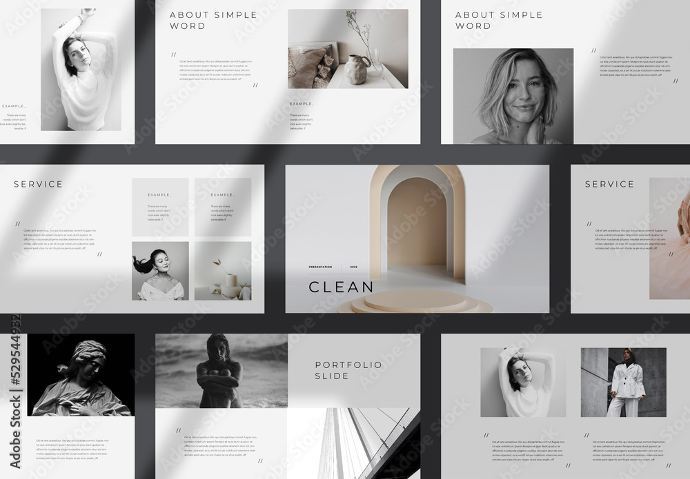 Clean Presentation Stock Template | Adobe Stock
