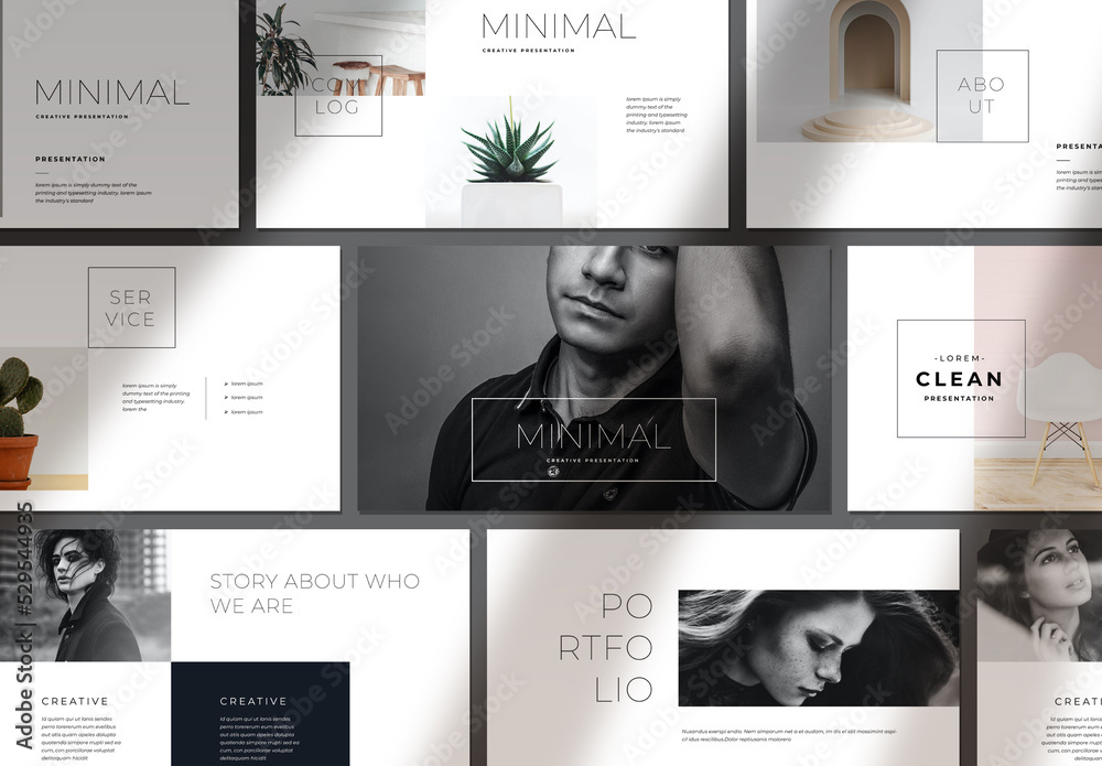 Creative Minimal Presentation Layout Stock Template | Adobe Stock