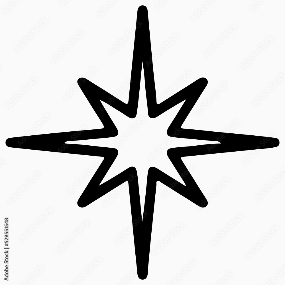 Magic stars outline icon. linear style sign for mobile concept and web ...