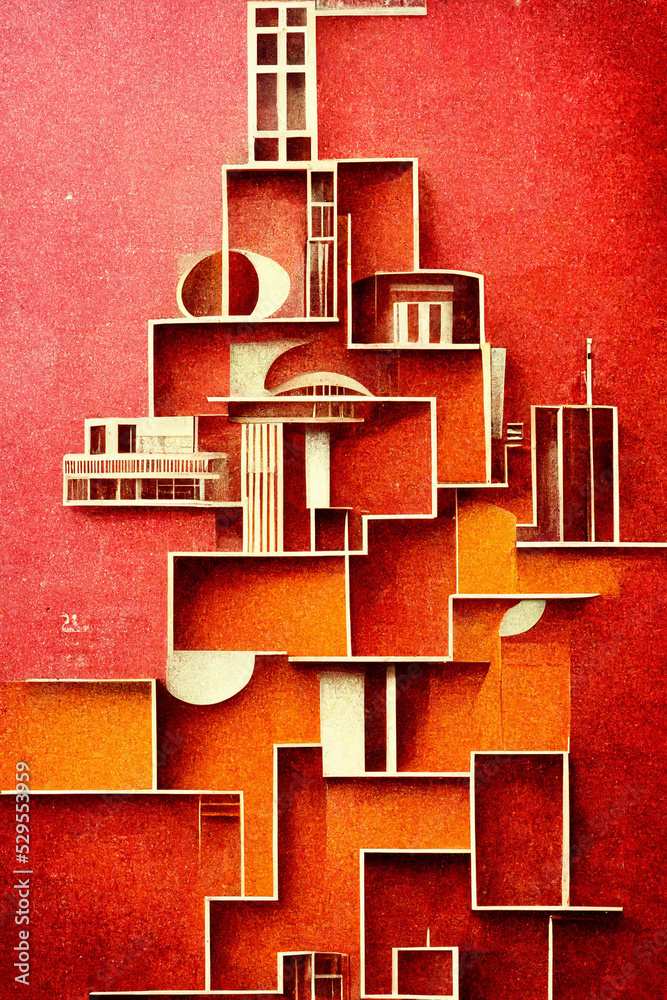 russian constructivism art style poster Stock Illustration | Adobe Stock