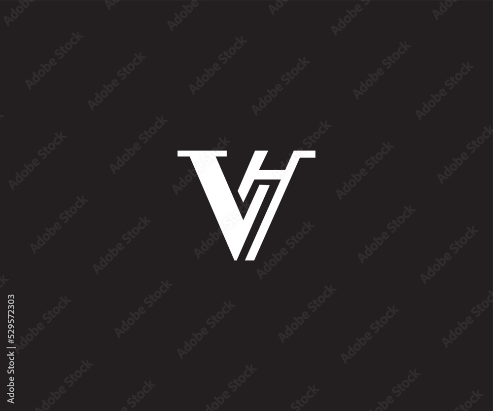 VH, HV, V initial logo monogram designs modern vector templates Stock ...