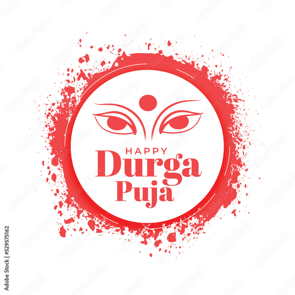 hindu religious durga puja festival holiday background vector ...