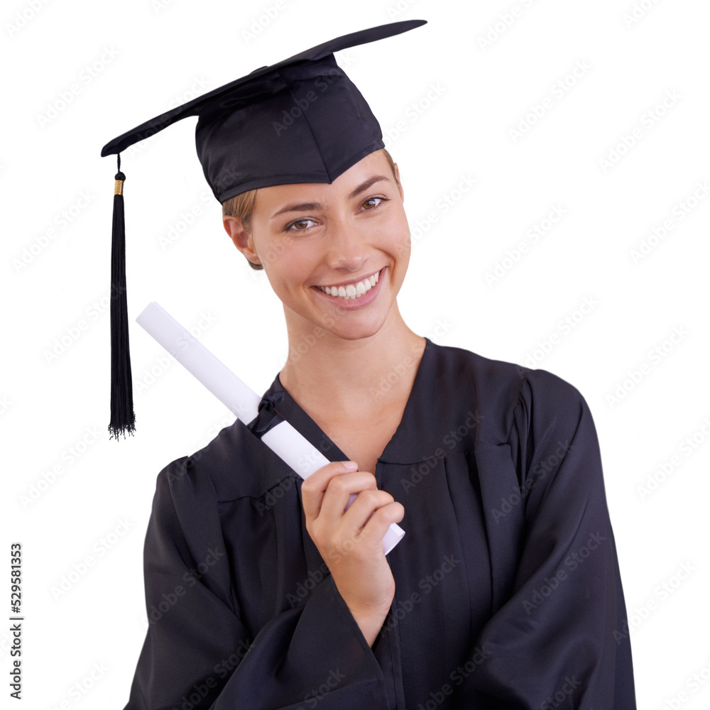 Graduation, a certificate or learning diploma for a student with an ...