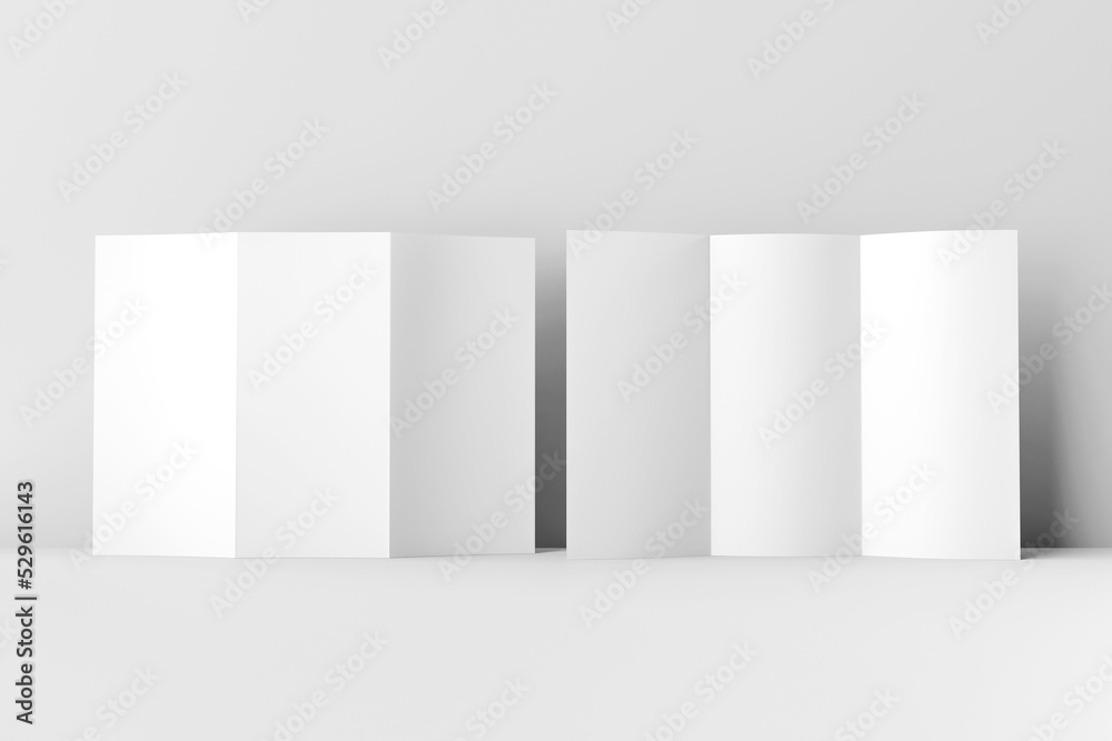 Blank tri fold brochure template for mock up and presentation design ...