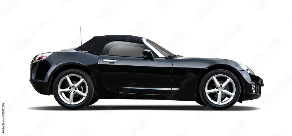 Opel Speedster sport car, side view isolated on white background, 8 ...
