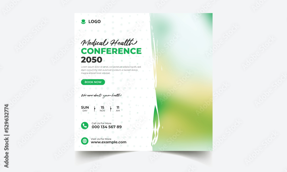 Medical healthcare flyer social media post web promotion banner ...