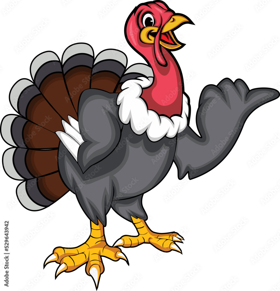 Turkey mascot character design Stock Vector | Adobe Stock