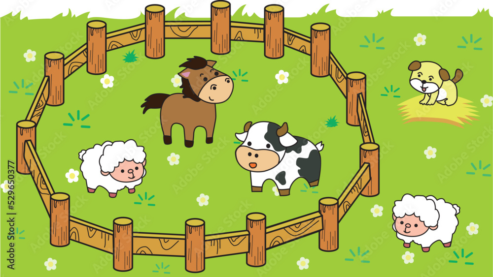 funny farm animals collection vector illustration Stock Vector | Adobe ... funny farm animals collection vector illustration Stock Vector | Adobe ...