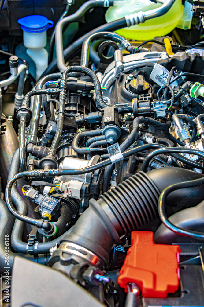 Ford Puma 1.0 EcoBoost hybrid engine Stock Photo | Adobe Stock