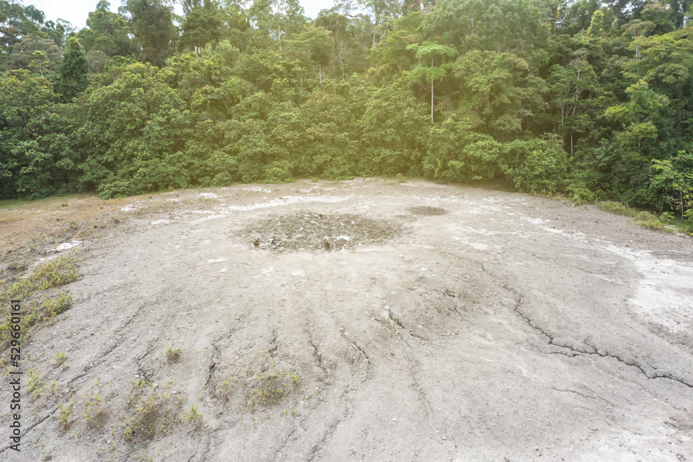 Lipad mud volcano in Tabin wildlife in Lahad Datu Sabah Borneo Malaysia ...