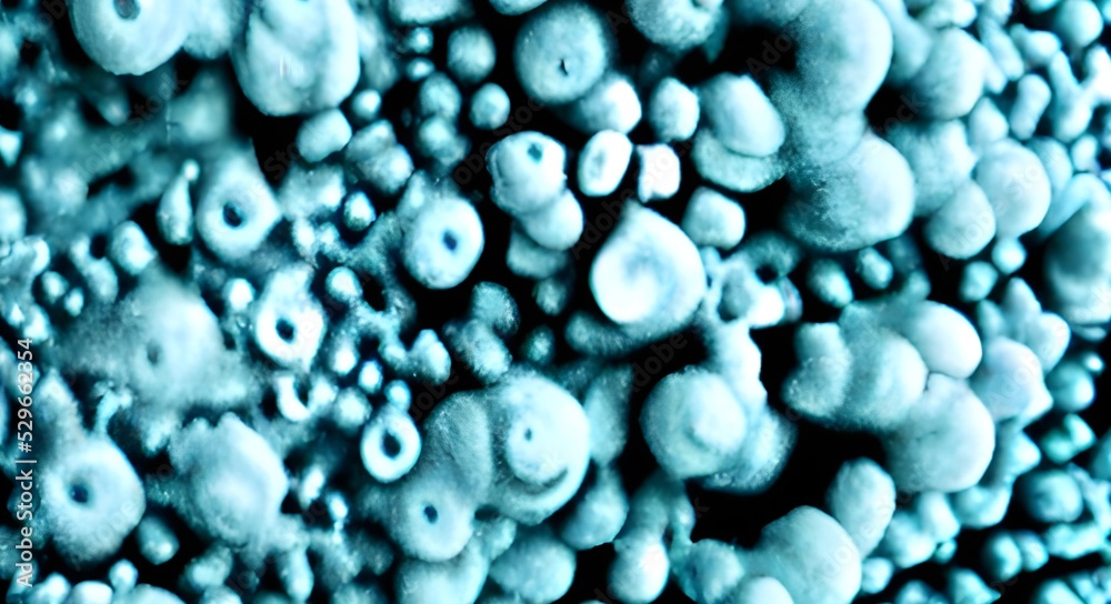 Dangerous virus under microscope, illustration. Laboratory research ...