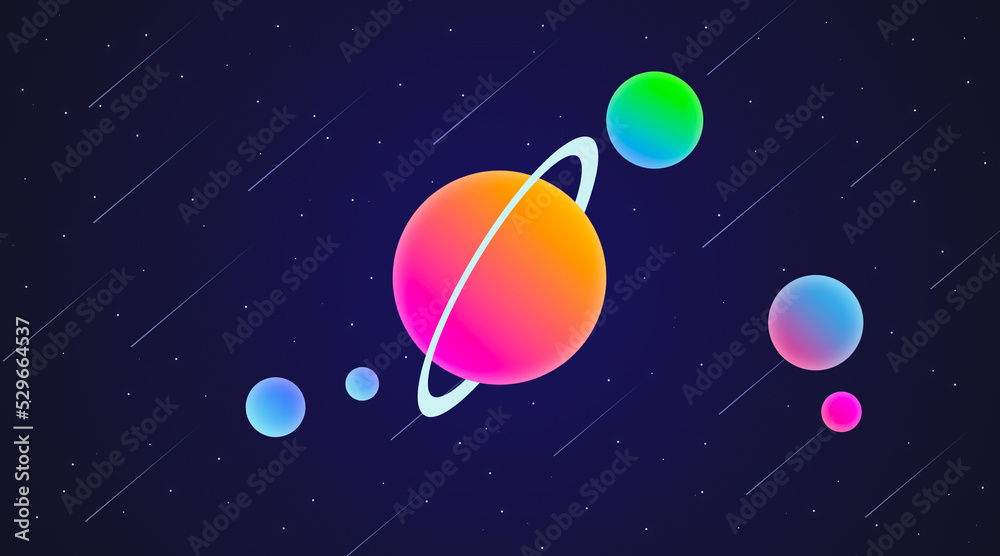 Outer Space background. Galaxy space illustration. Galaxies and stars ...