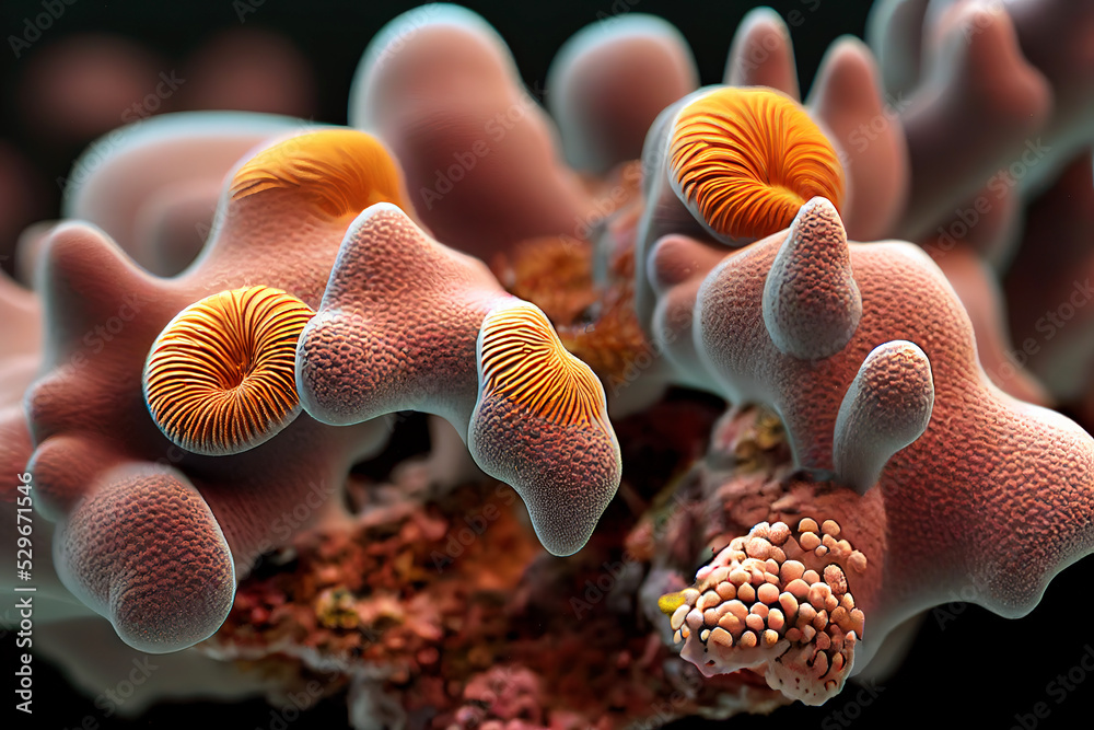 Coral reef colony. Beautiful Underwater background. Flower sea living ...