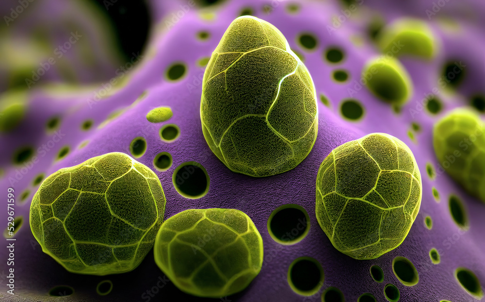 Infection and microbe. Microbiology, popular scientific background ...