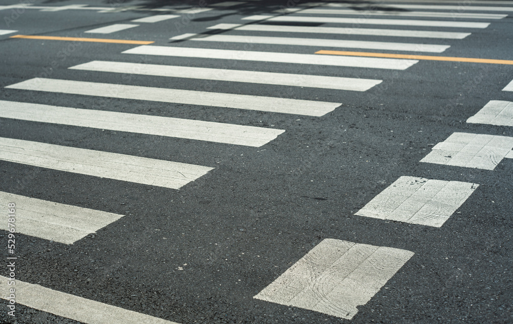 pedestrian pathway on a street crossing Stock Photo | Adobe Stock