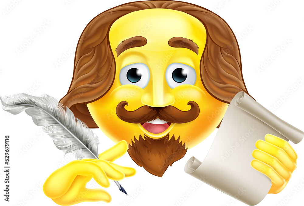 Shakespeare Emoji Emoticon Stock Illustration | Adobe Stock