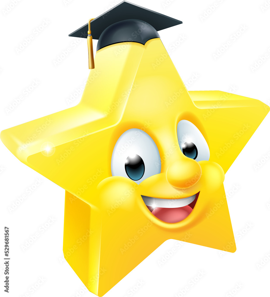 Graduate Star Emoji Emoticon Stock Illustration | Adobe Stock
