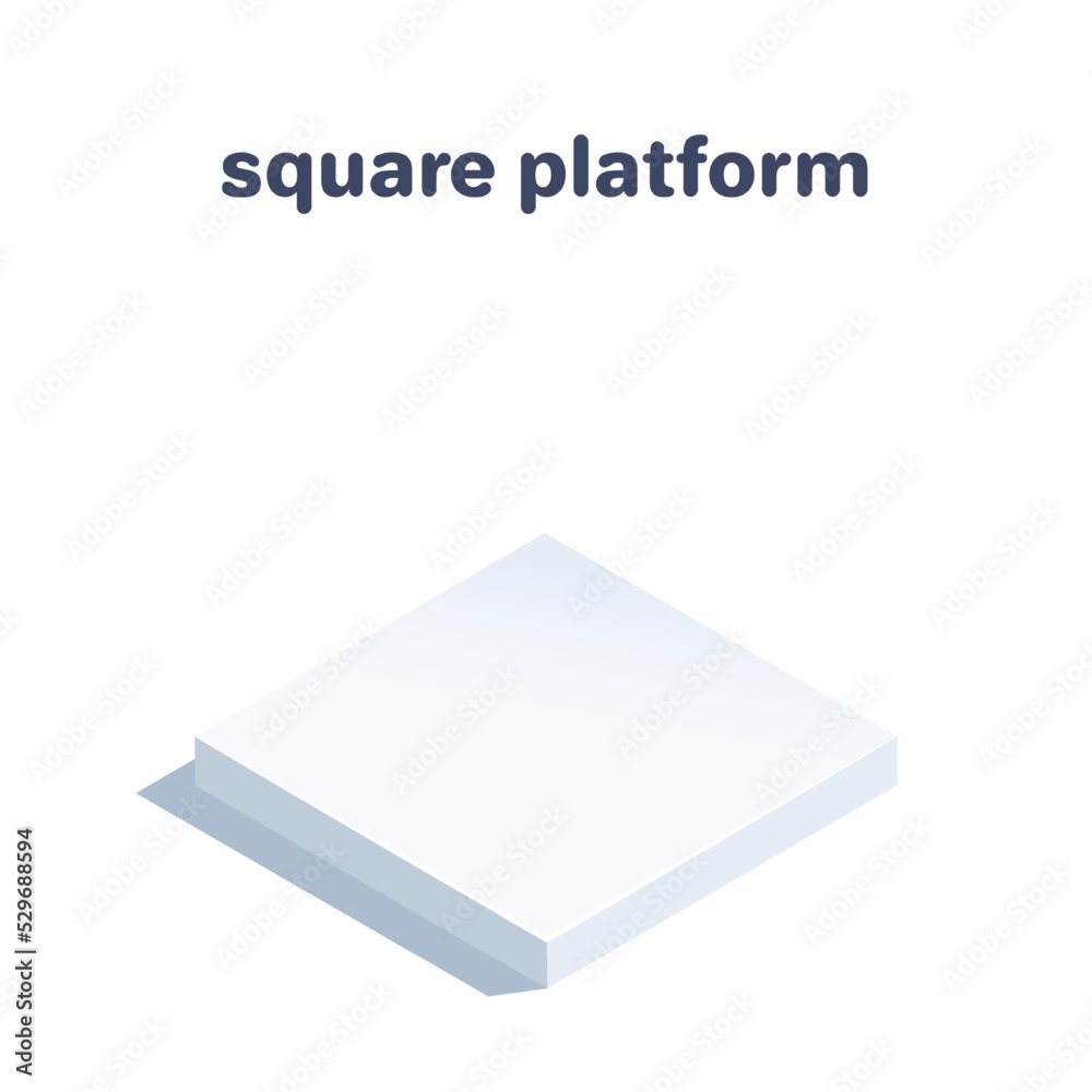 isometric vector illustration isolated on white background, square ...