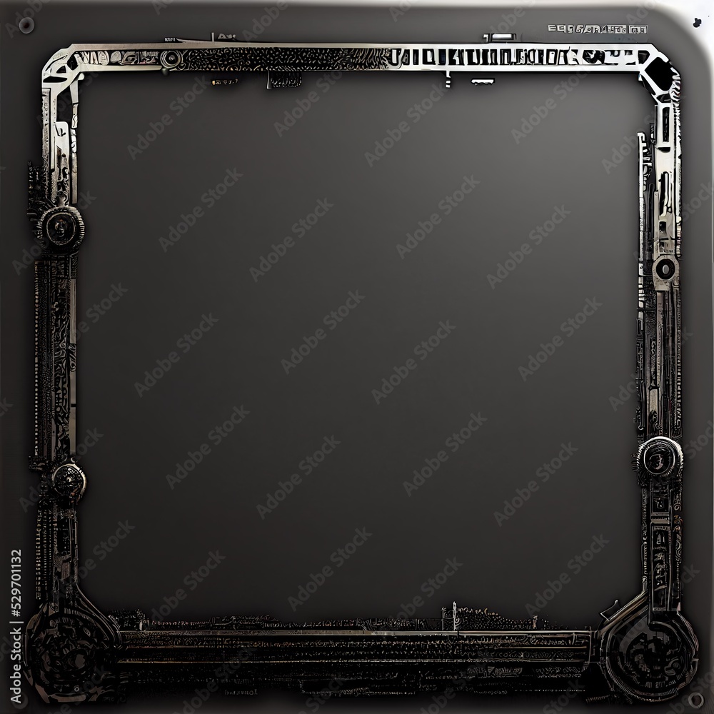Mechanical sci-fi frame, border for images on display Stock ...