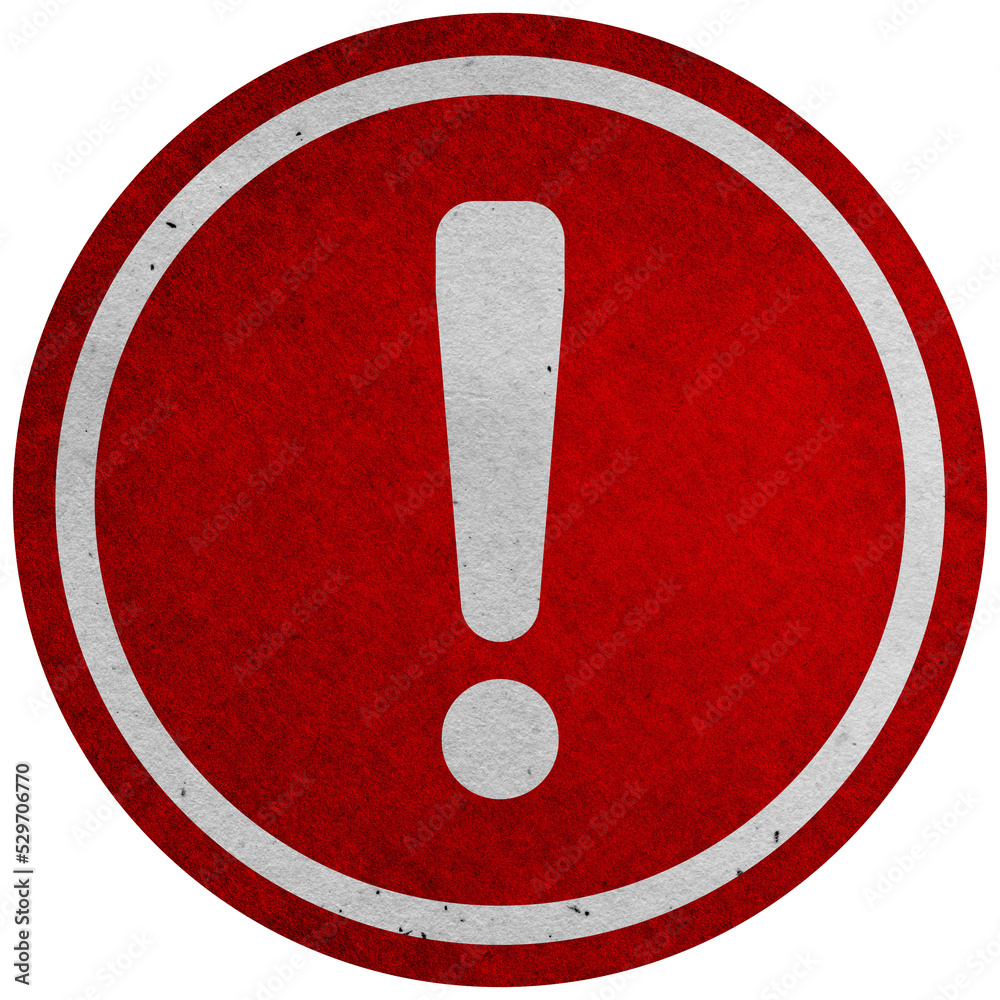 Hazard warning symbol rustic texture with exclamation mark. Hazard ...