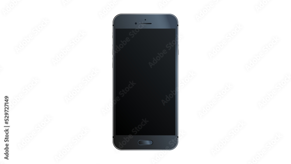 Smartphone mockup transparant isolated phone PNG with black screen ...