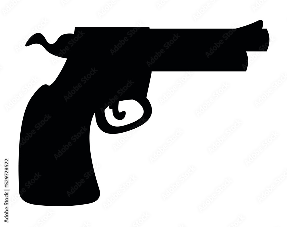 Vector illustration of the black silhouette of a classic cowboy or ...