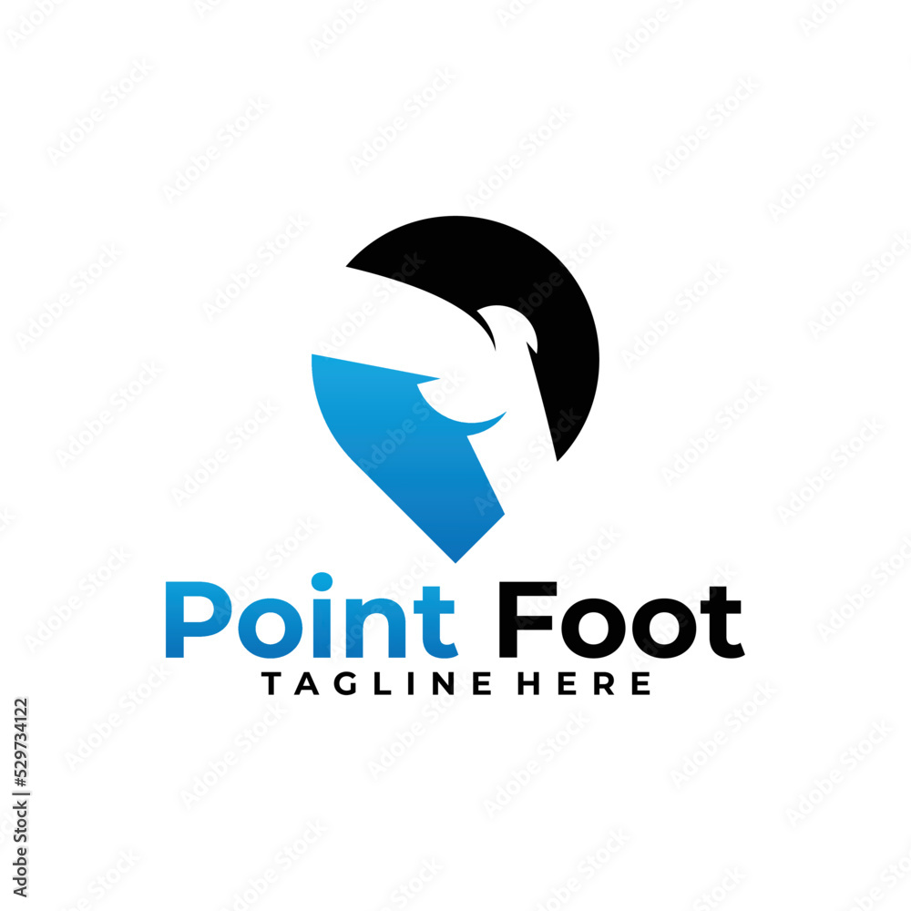 point foot logo vector design template Stock Vector | Adobe Stock