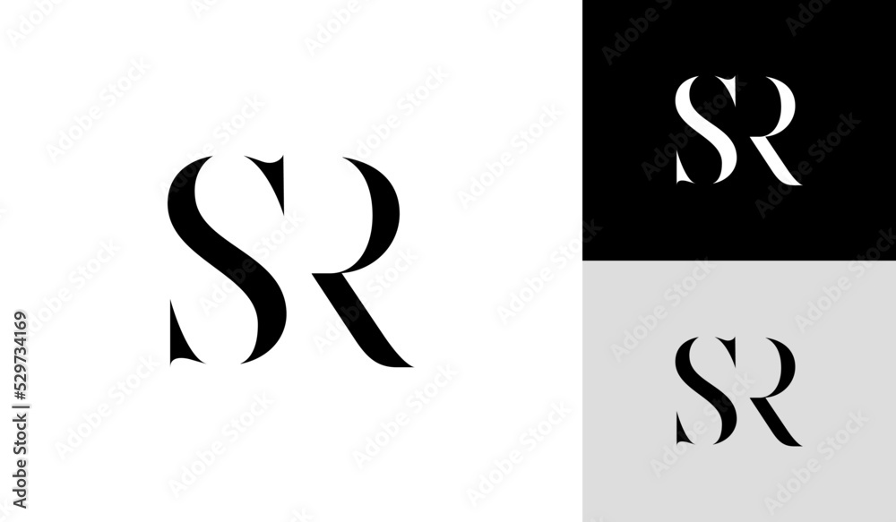 SR letter monogram logo Stock Vector | Adobe Stock