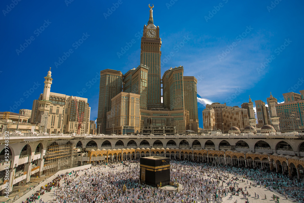 Skyline of MECCA SAUDI ARABIA,April-2018, royal clock tower in makkah ...