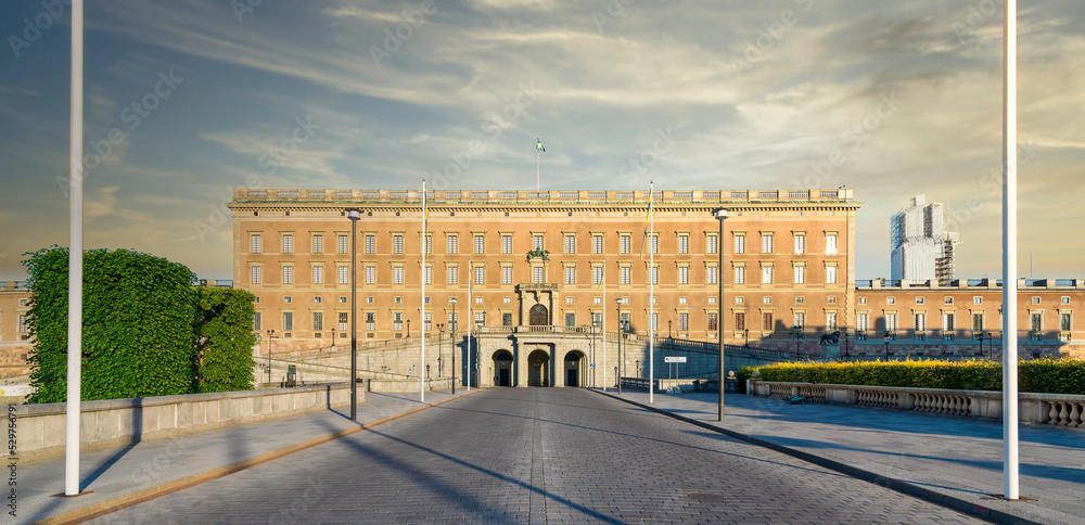 Facade of The Royal Palace of Stockholm, Swedish: Stockholms Slott or ...