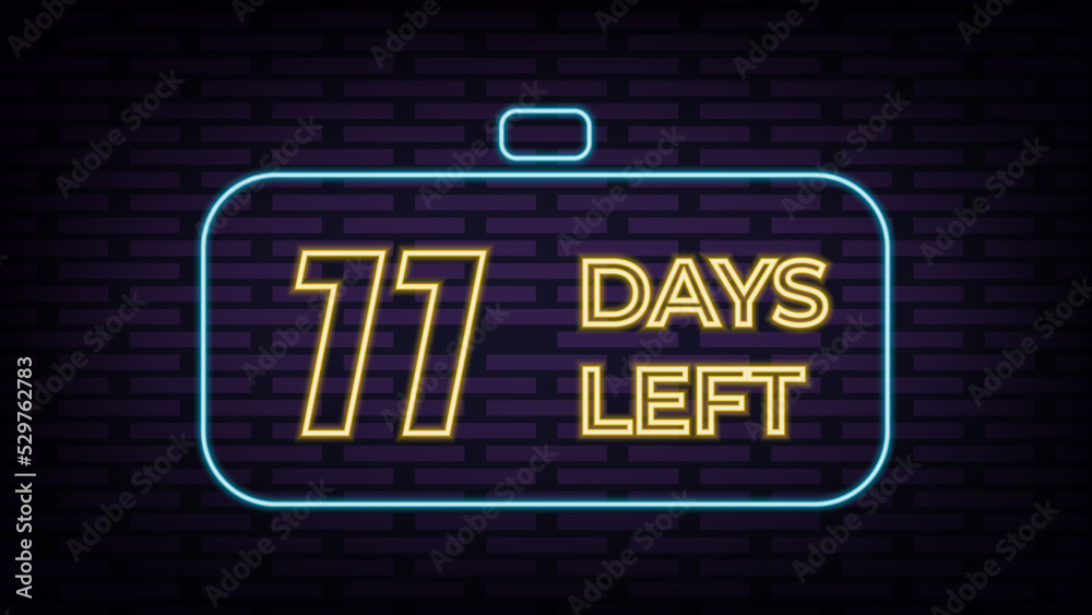Eleven days to go countdown neon sign design template. 11 days to go ...