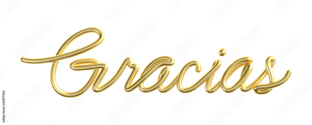 Gracias word made from realistic gold with star background. Thank you ...