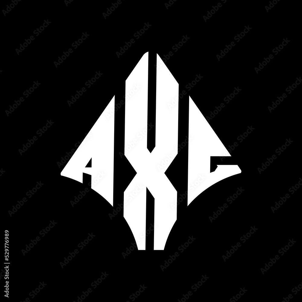 AXG letter logo design. AXG modern letter logo with black background ...