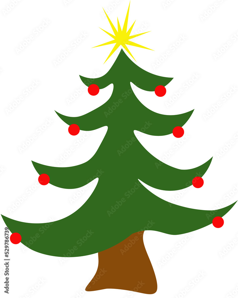 Christmas tree isolated picto png with transparent background Stock ...